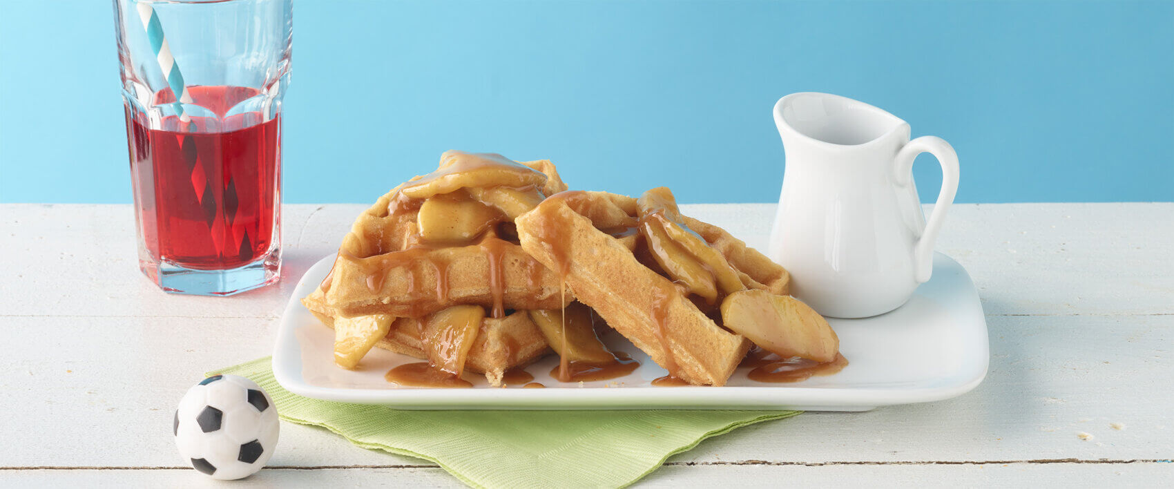 Peanut Butter and Apple Topped Waffles — Skippy® Brand