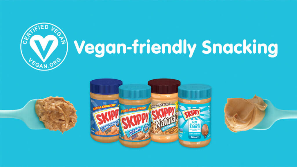 SKIPPY® Peanut Butter Varieties Certified 100% Vegan — Skippy® Brand